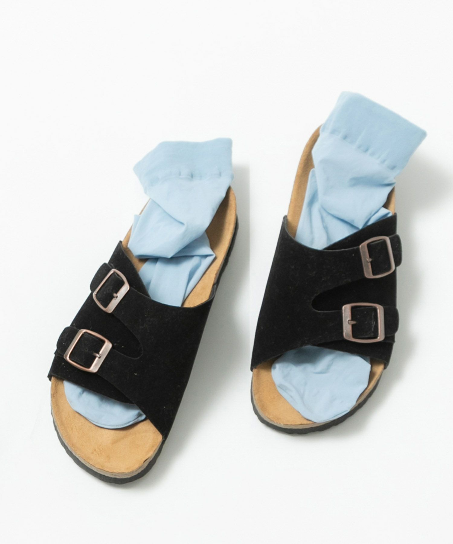 Suede Touch Double Belt Sandals | HEILIS